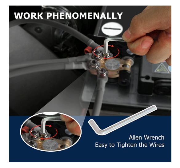 1 Set Car Battery Terminal Connectors, 4 Way Quick Release Disconnect ...