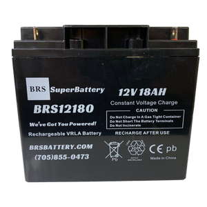 BRS12180 – 12V 18Ah Battery for Mobility, Solar & UPS Systems | BRS Battery