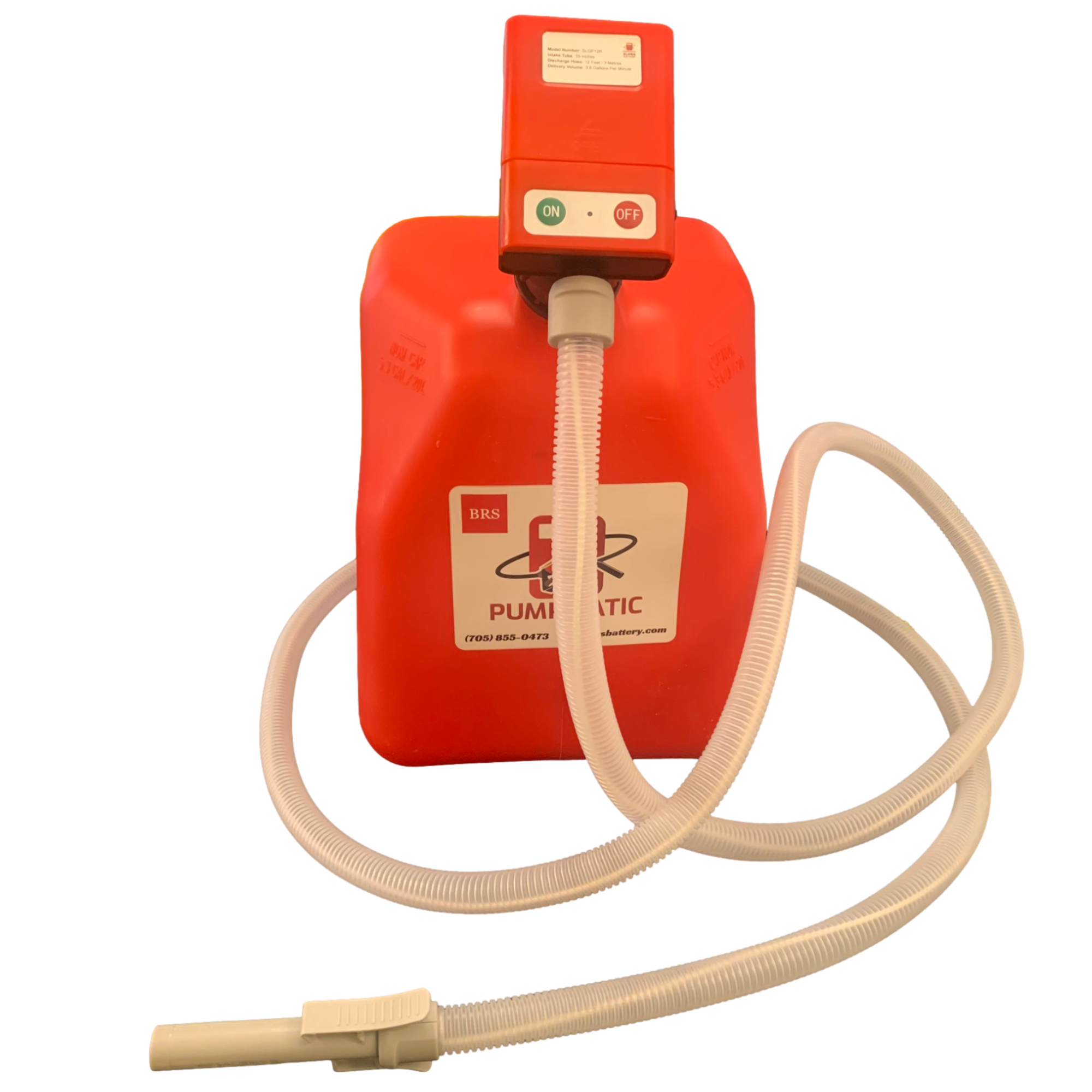 PUMPMATIC 12 FT HOSE + 5 Gallon Gas Can Combo Kit - 3.8 GPM - GAS, DIE ...