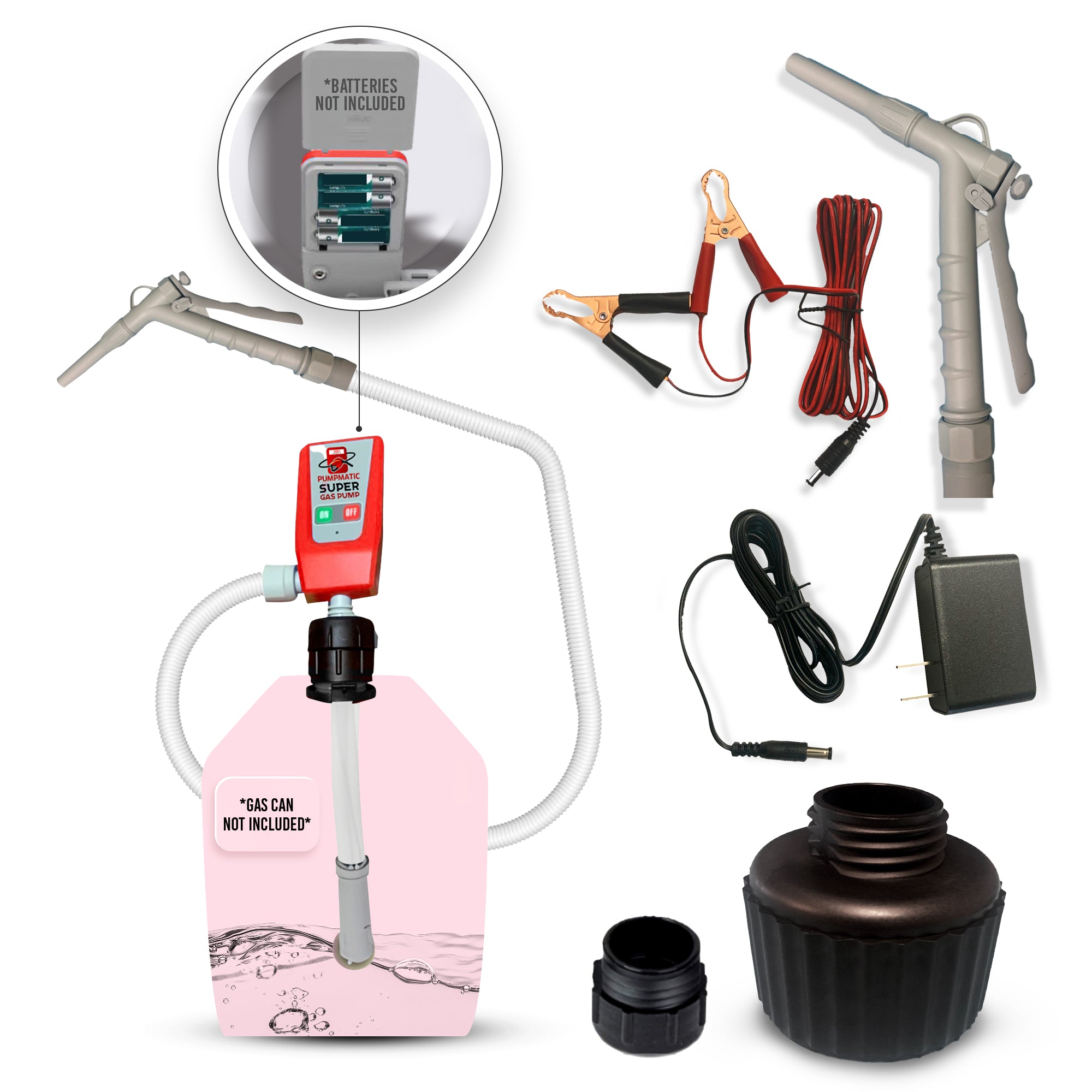 Battery Powered Fuel Transfer Pump with Flow Control Nozzle | BRS Battery