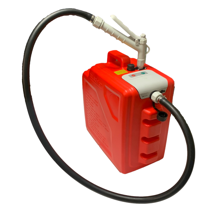 Fast Flow Gas Can Pump with Heavy Duty Hose & LED Display | BRS Battery