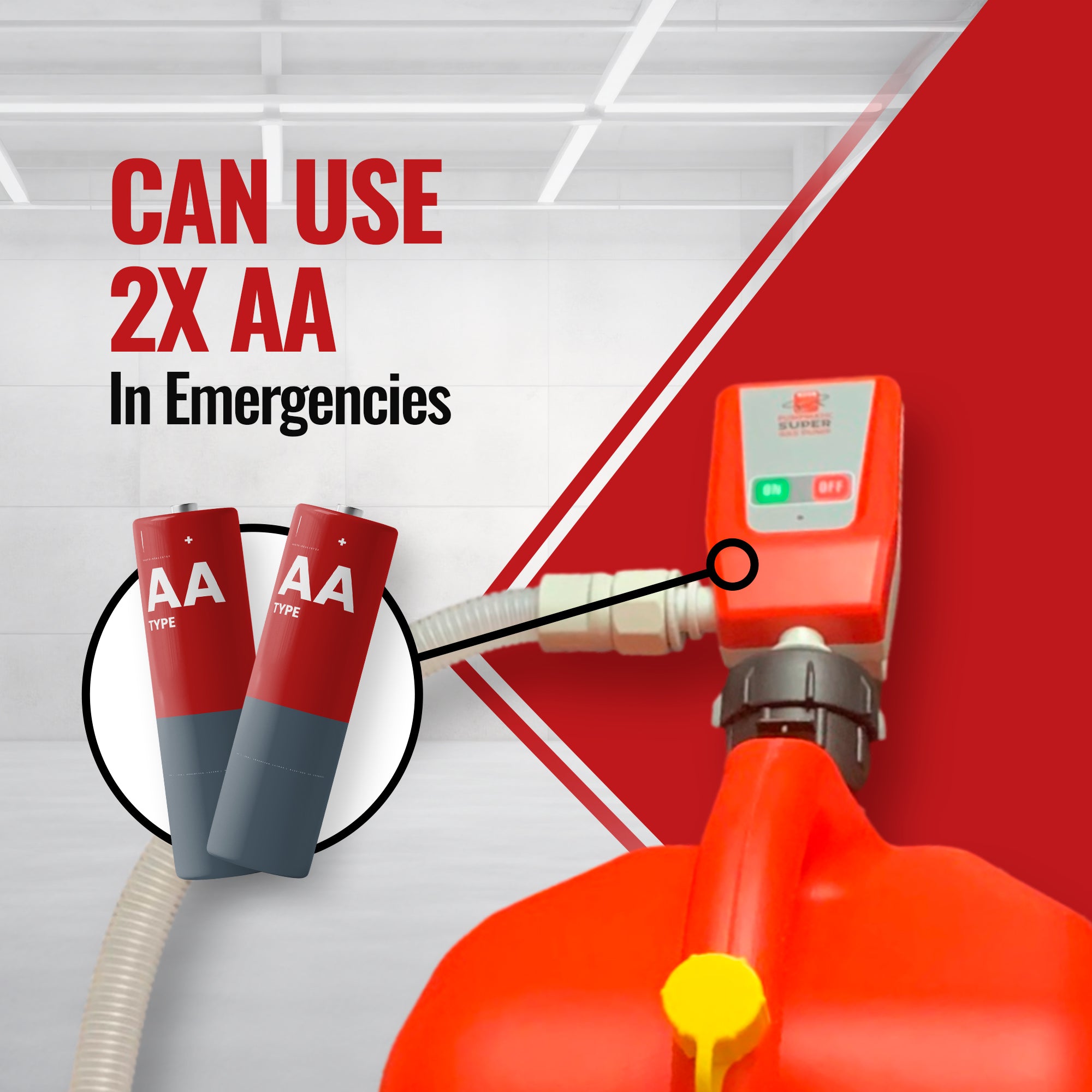 Battery Powered Fuel Transfer Pump with Flow Control Nozzle | BRS Battery