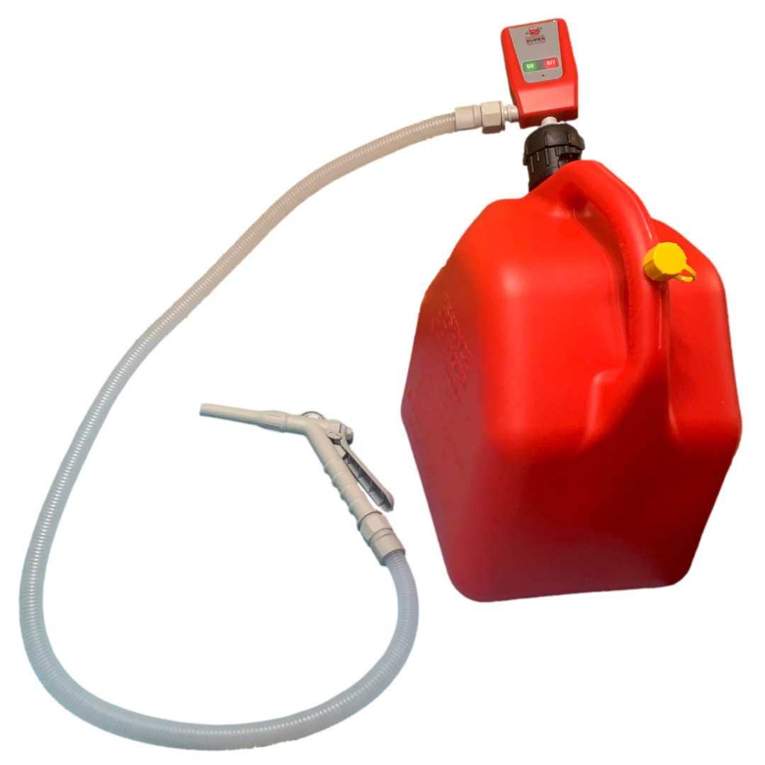 Battery Powered Fuel Transfer Pump with Flow Control Nozzle | BRS Battery