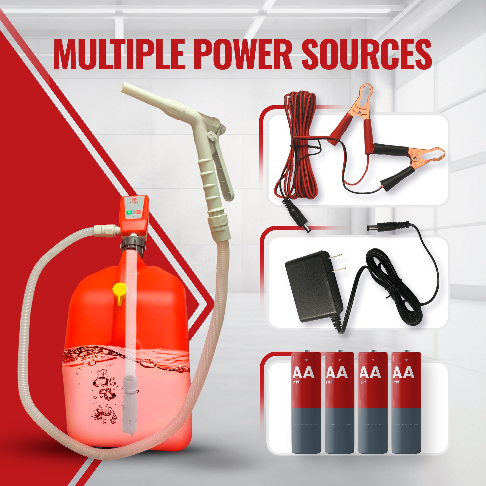 PUMPMATIC FLOW CONTROL NOZZLE + 5 GALLON DIESEL CAN COMBO KIT | BRS Battery