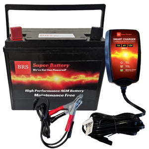 U1 AGM BRS Super Battery Maintainer Combo Kit - Lawn Tractor Battery ...