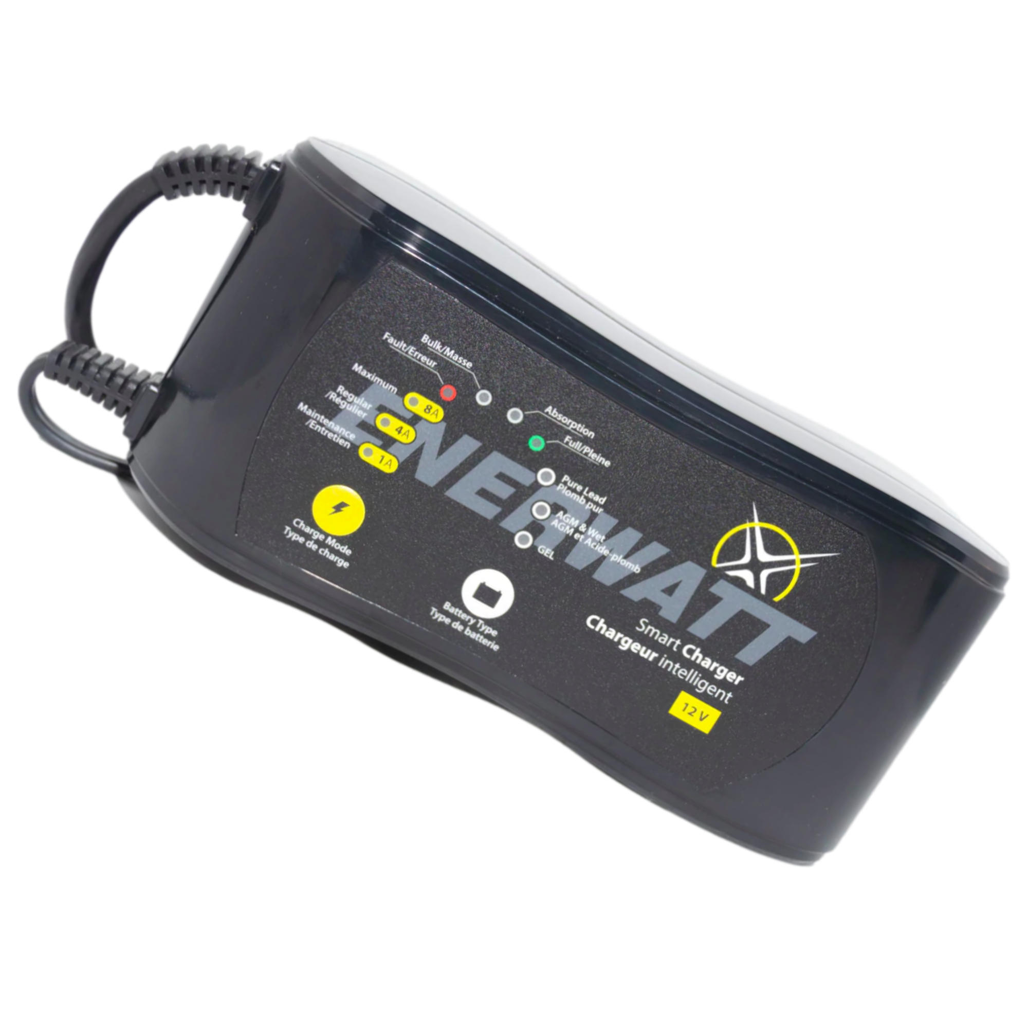 Enerwatt EWC12-148 12 Volt Smart Charger Automatic 1/4/8 AMP | BRS Battery