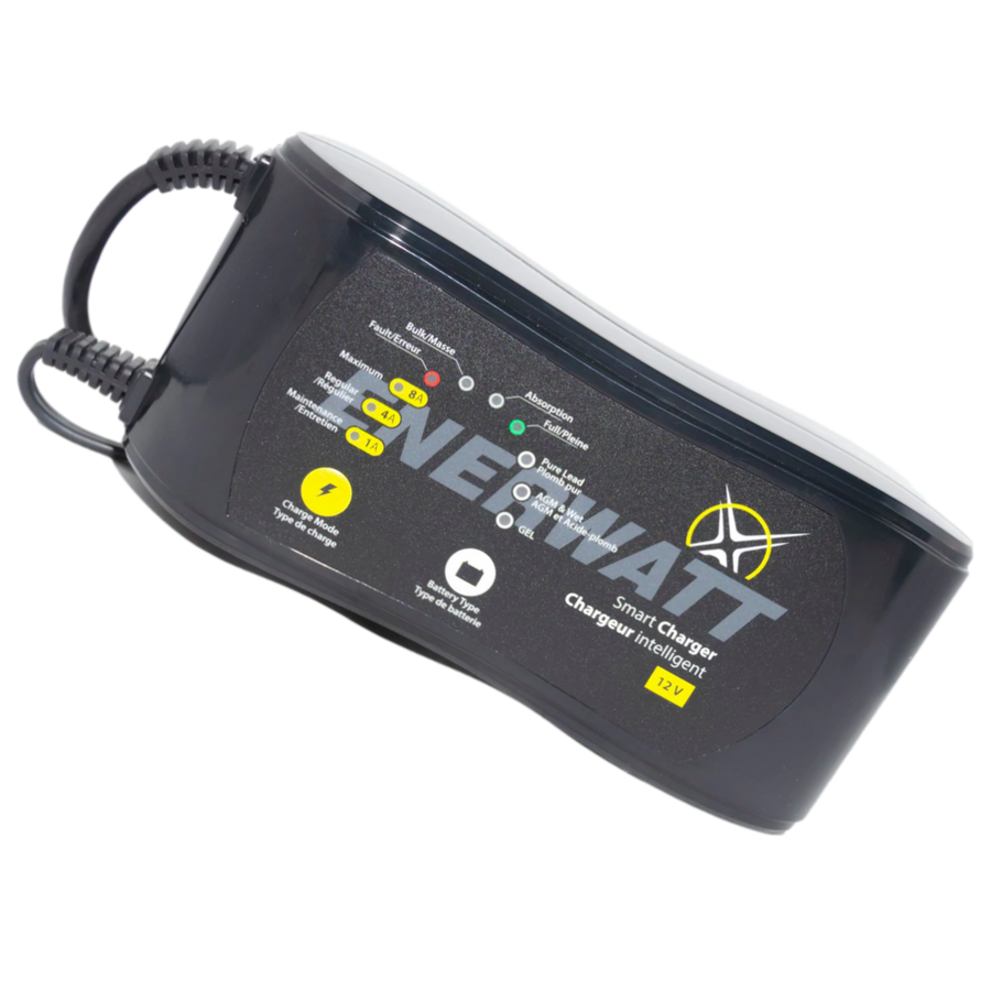 Enerwatt EWC12-148 12 Volt Smart Charger Automatic 1/4/8 AMP | BRS Battery