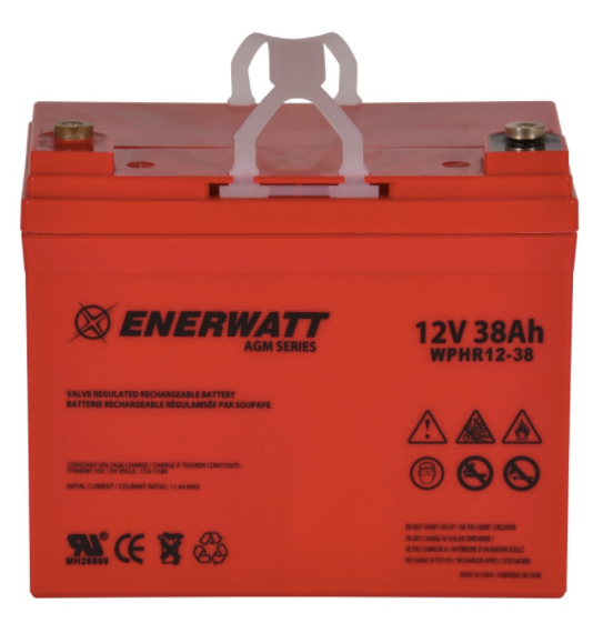 Enerwatt WPHR12-38 BATTERY AGM 12V 38AH HIGH RATE TEMP REPLAC PDC-1235 ...
